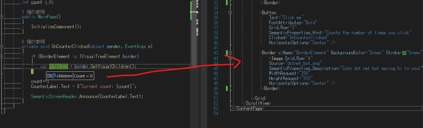 [Bug] Border's "GetVisualChildren" returns no child elements. · Issue #2689 · dotnet/maui · GitHub