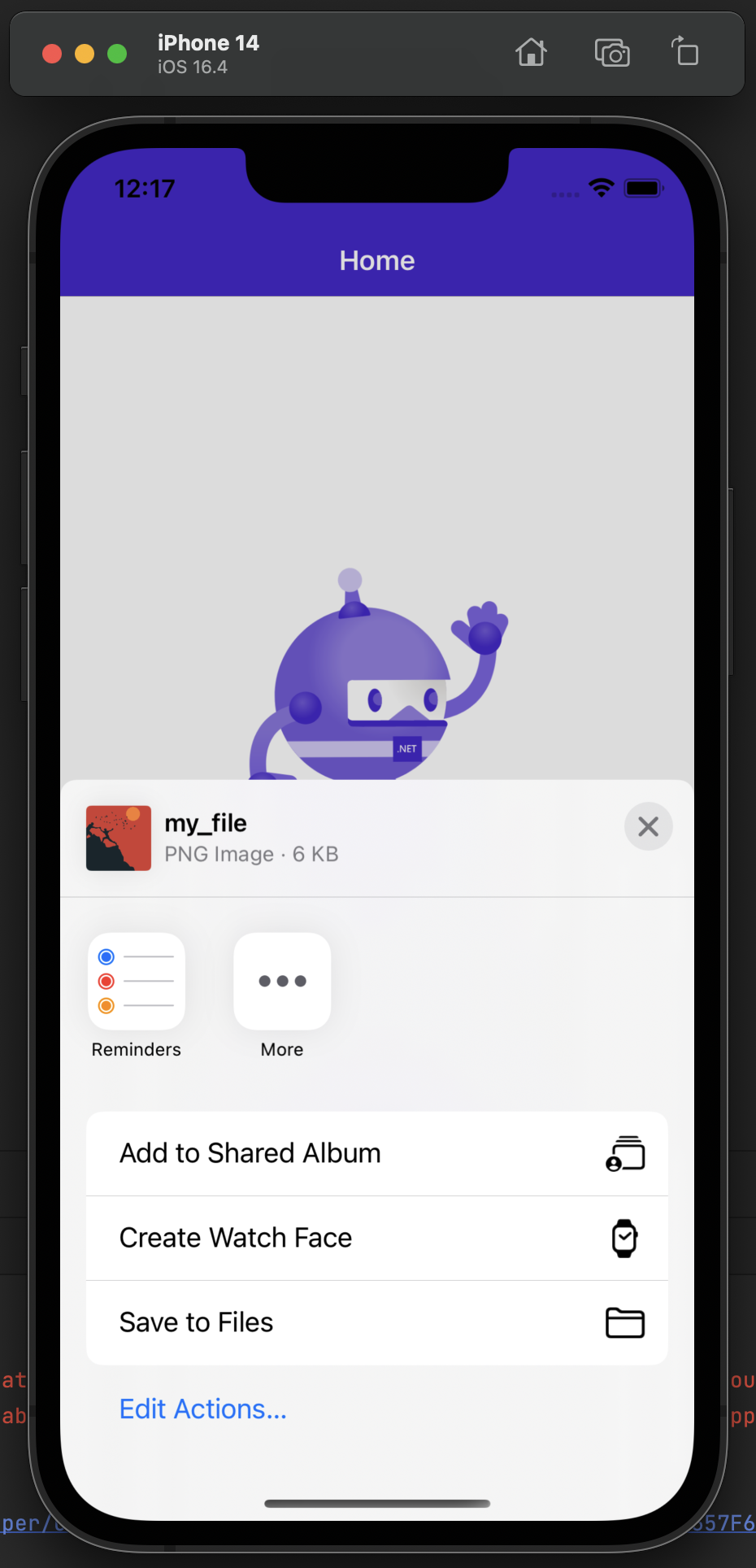 On iOS Launcher.OpenAsync presents Open-In/ShareSheet Menu but closes immediately (.net MAUI ...