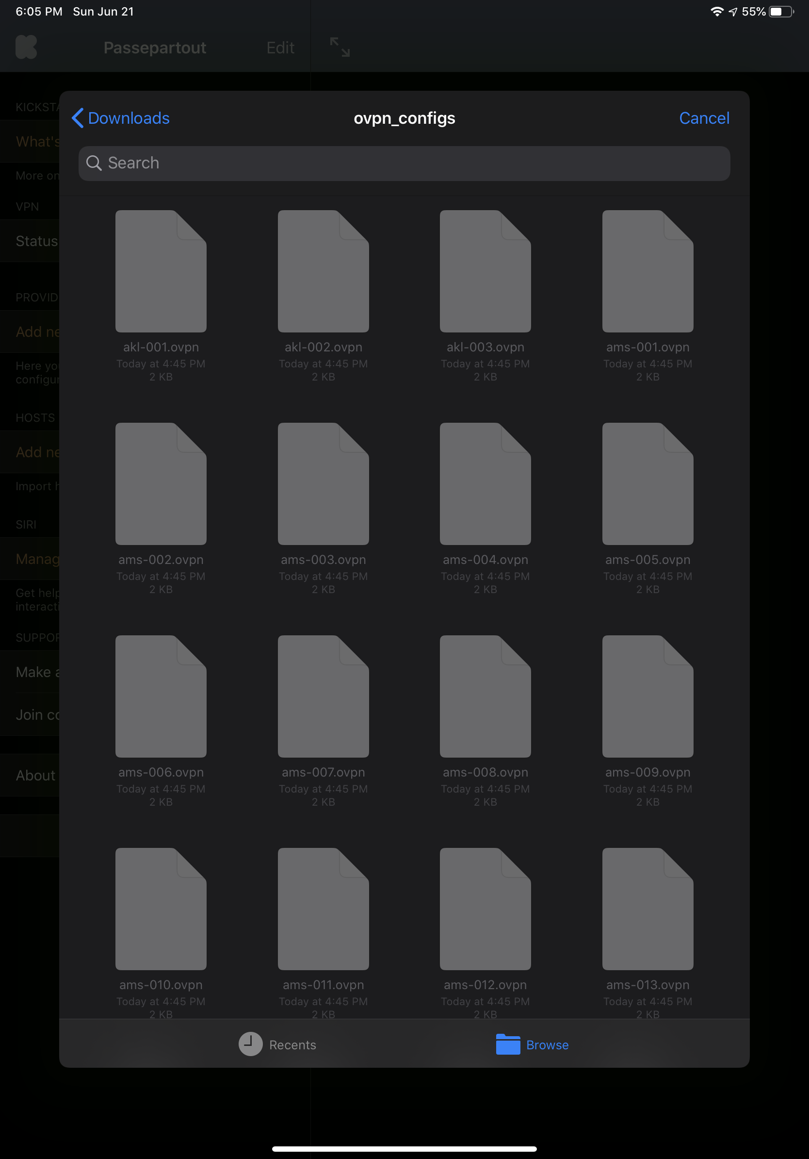 Cannot select `.ovpn` file from within app · Issue #144 · passepartoutvpn/passepartout · GitHub