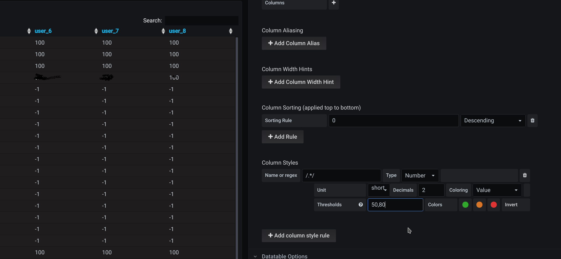 For type String there is no threshold option to colors · Issue #79 · briangann/grafana-datatable ...