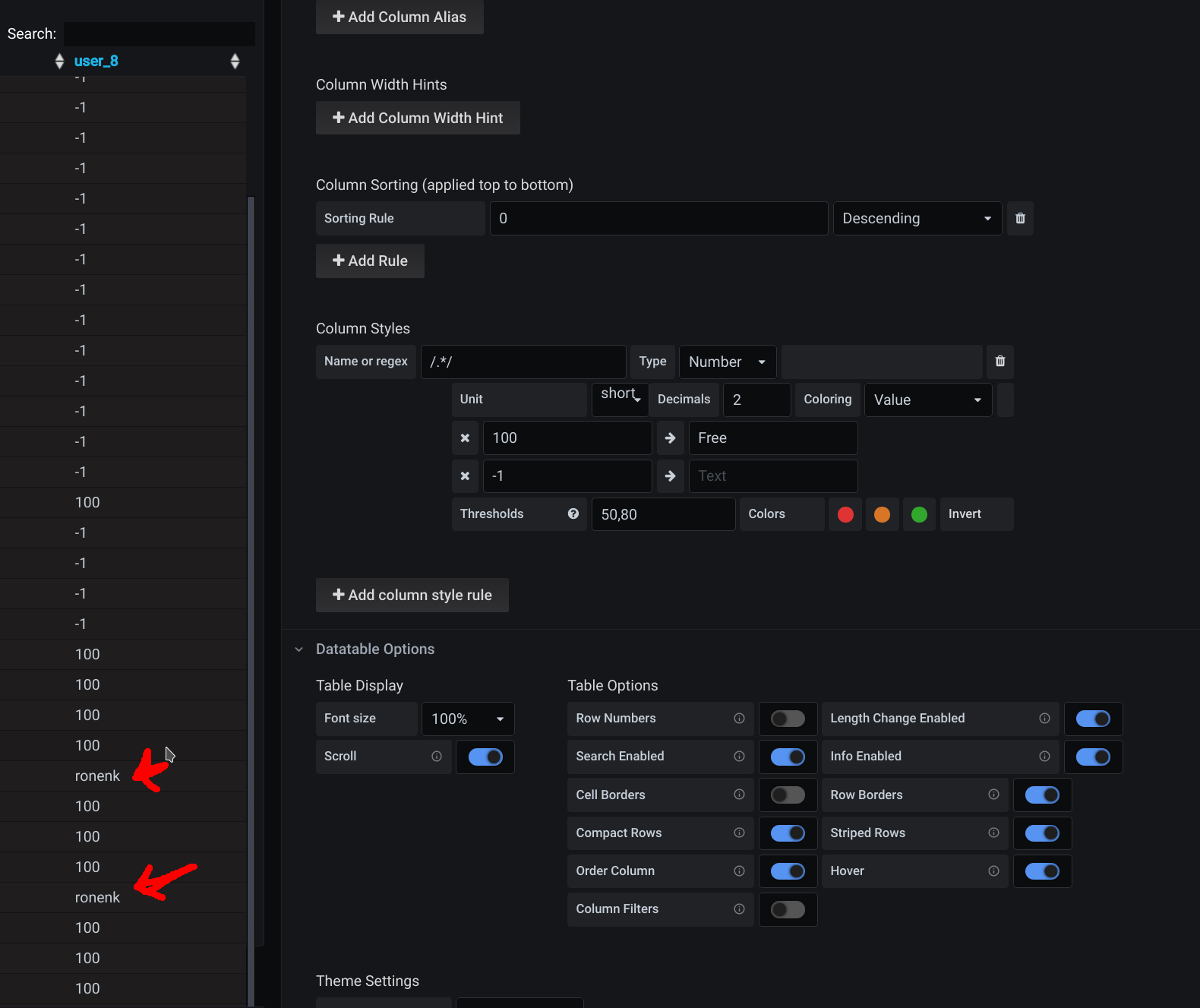 For type String there is no threshold option to colors · Issue #79 · briangann/grafana-datatable ...