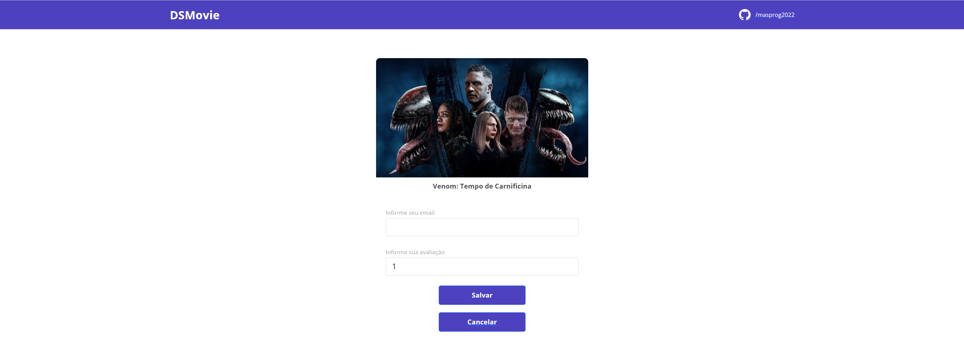 GitHub - masprog2022/dsmovie: Projecto desenvolvido na devsuperior semana 6 Spring React