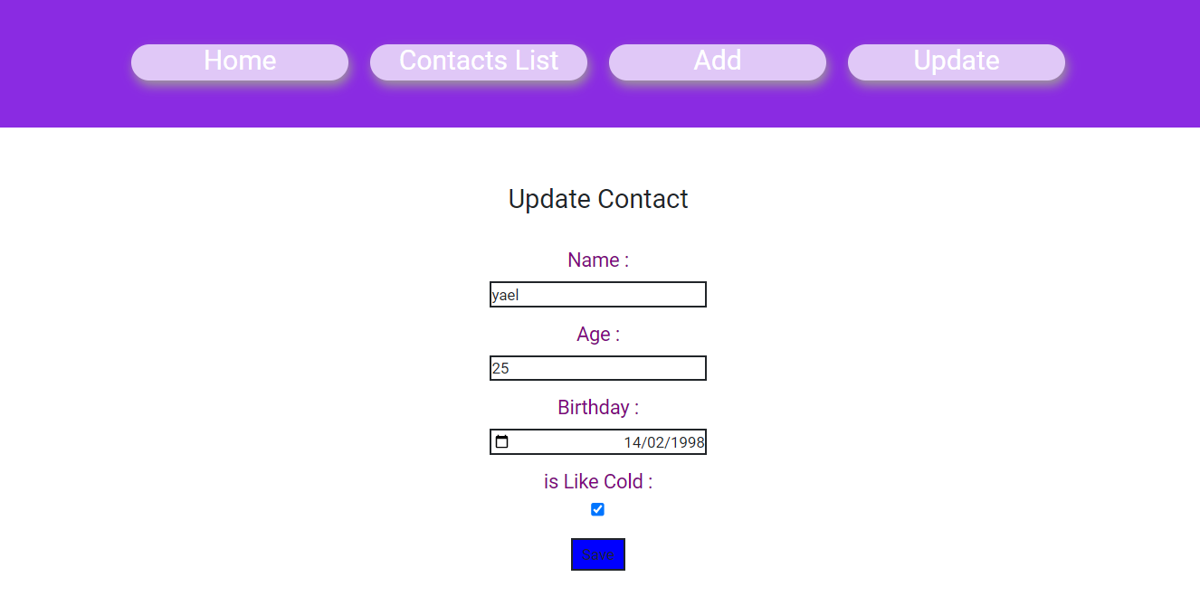 GitHub - noaYarin/Contacts-Routing: Table of contacts - CRUD GitHub - noaYarin/Contacts-Routing: Table of contacts - CRUD