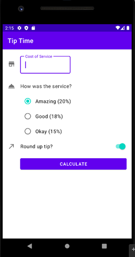 GitHub - Vguilhen/TipTime: Calculadora de gorjeta - Android Kotlin