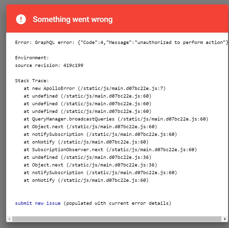 Users not logged into github cannot submit an issue from the dashboard "submit an issue" link ...