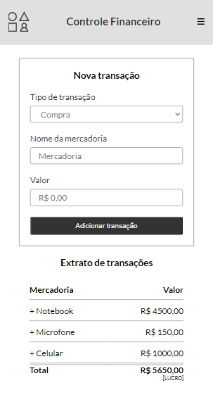 GitHub - tharsila/controle-financeiro: Primeiro projeto individual proposto pela Newtab Academy.