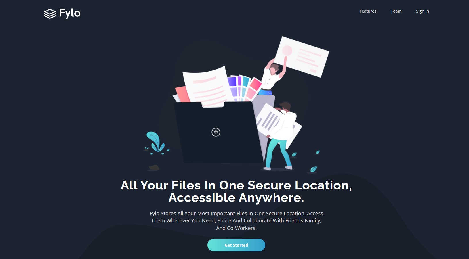 GitHub - hiofadlikaakbar/Fylo-dark-landing-page: Fylo dark theme i created from scratch code ...