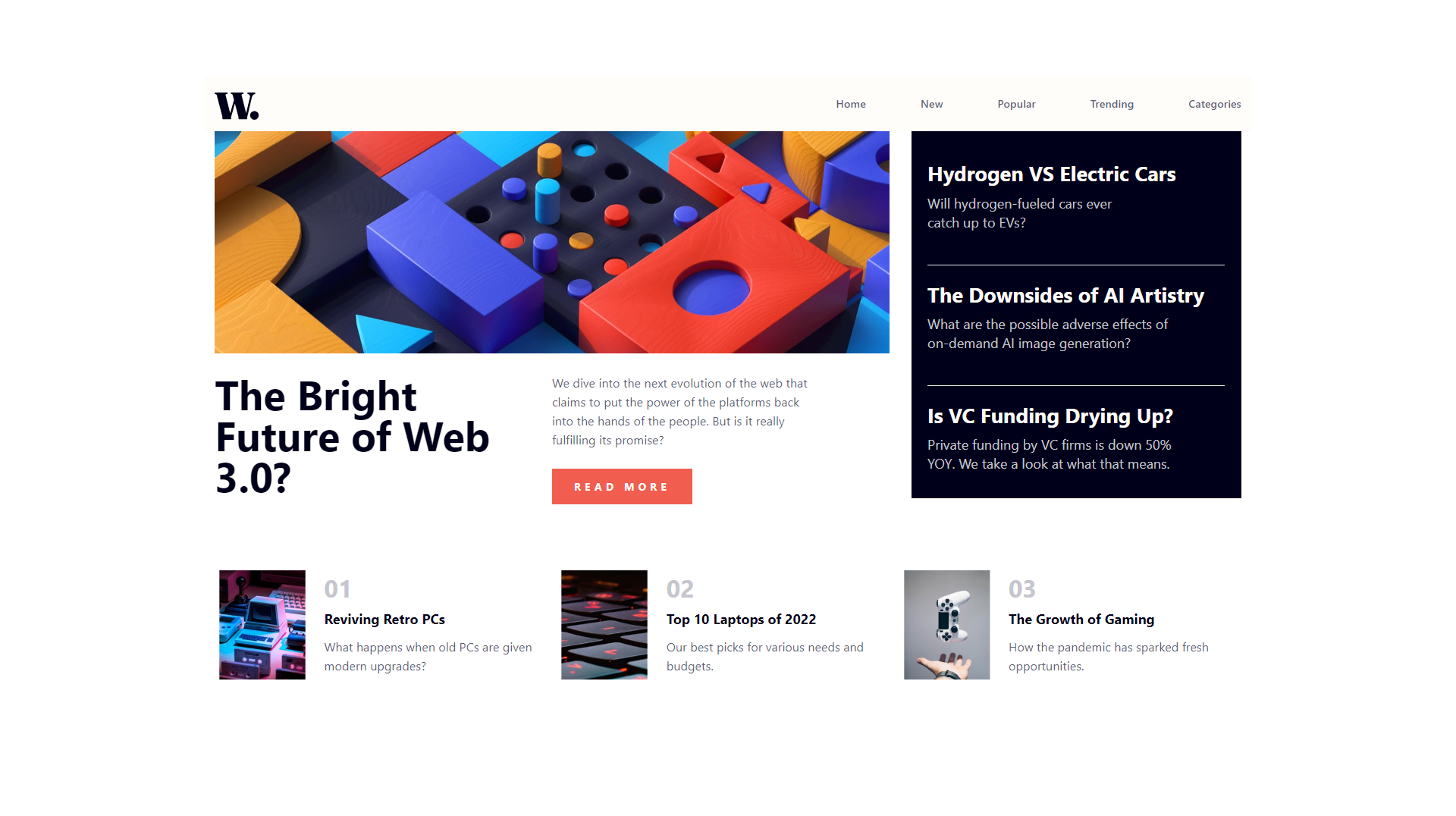 GitHub - hiofadlikaakbar/news-homepage: News homepage make with Tailwind
