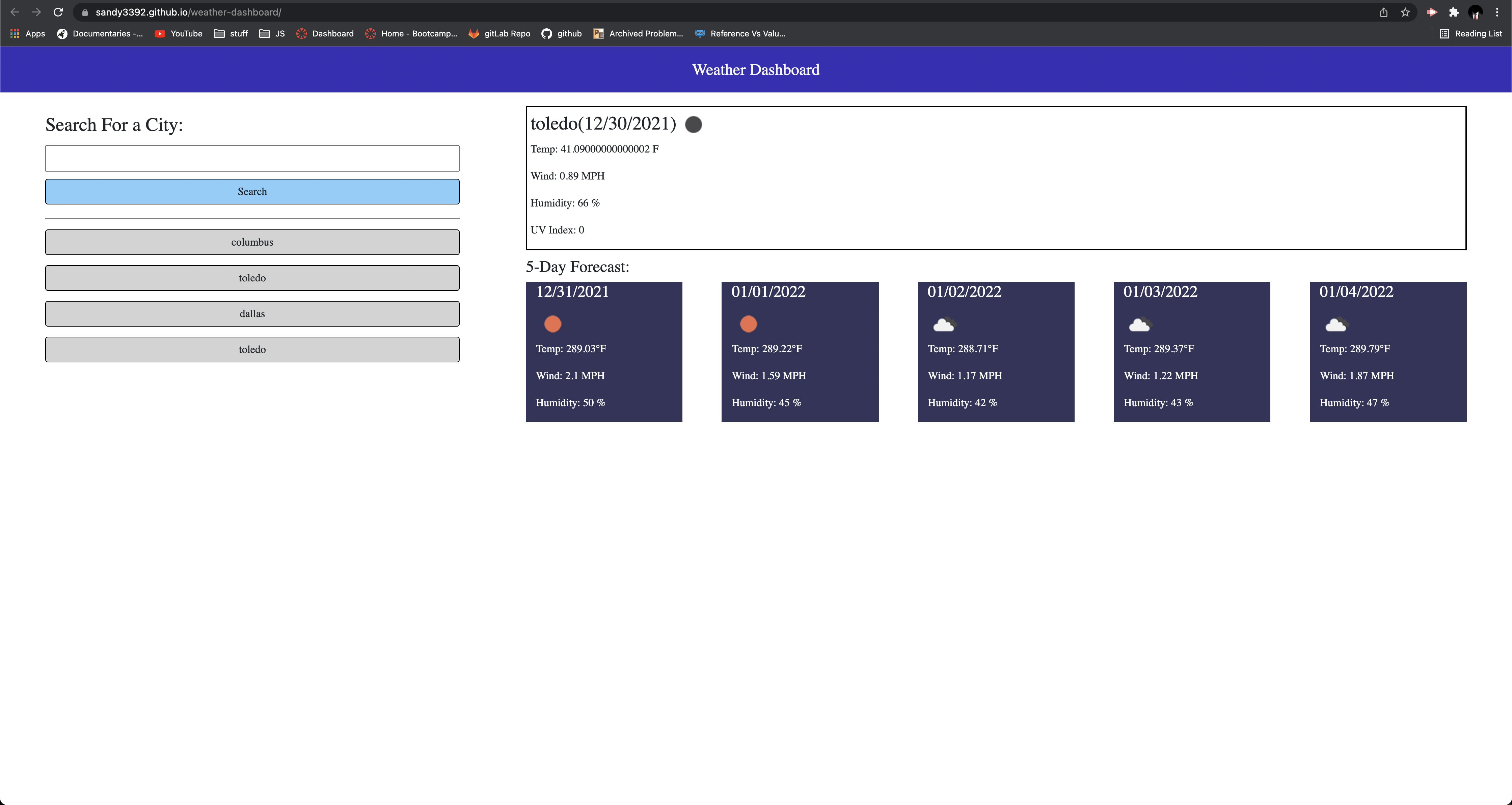 GitHub - sandy3392/weather-dashboard