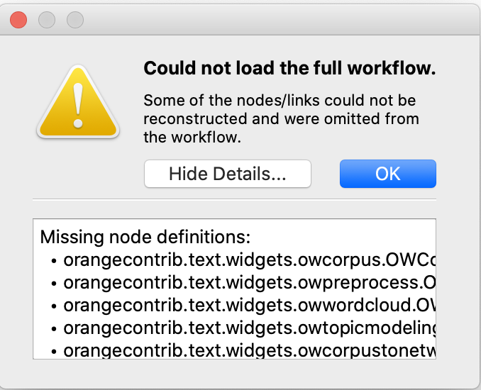 Text Widgets missing / Missing Node definitions · Issue #714 · biolab/orange3-text · GitHub