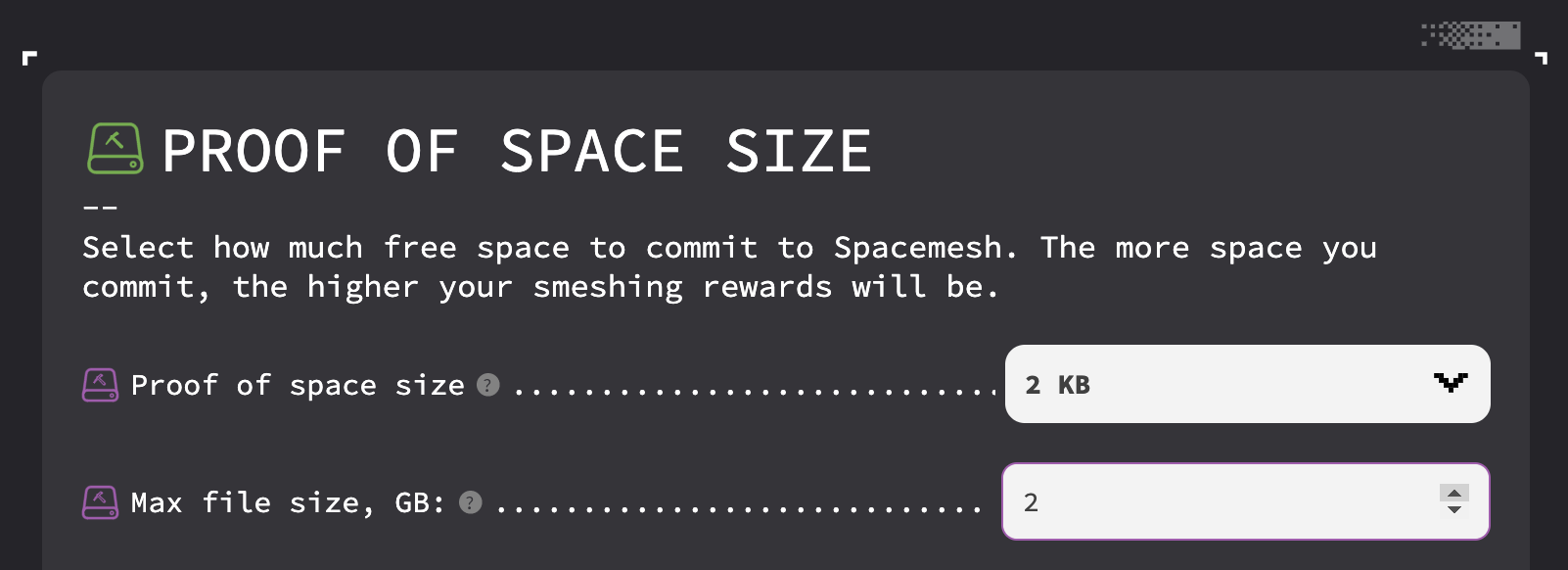 Max file size - long click on arrows to be implemented · Issue #1174 · spacemeshos/smapp · GitHub