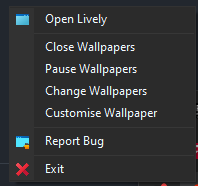A refresh wallpaper button in the icon tray menu · Issue #1720 · rocksdanister/lively · GitHub