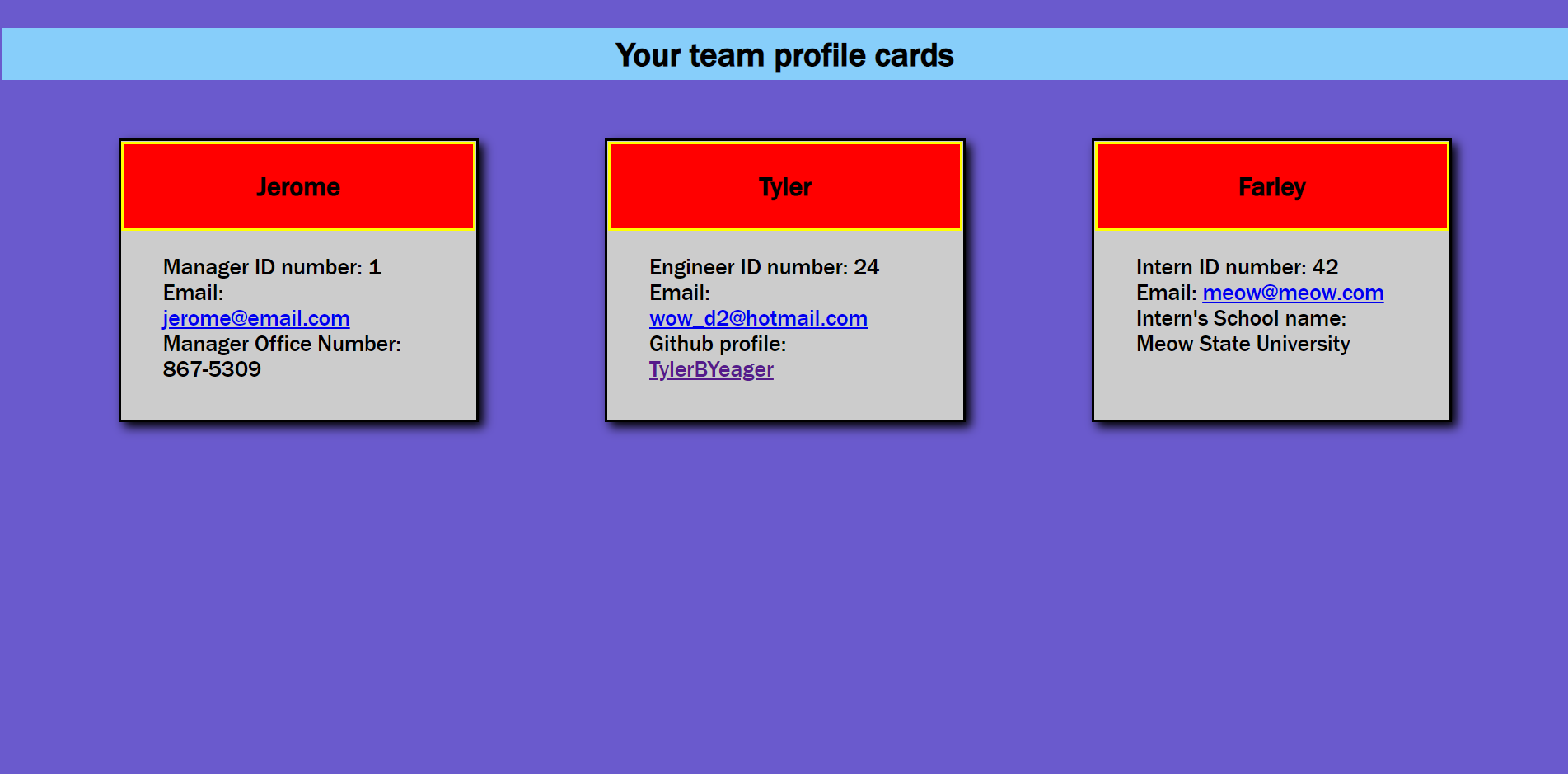 GitHub - TylerBYeager/team-profile-generator: A team profile generator ...