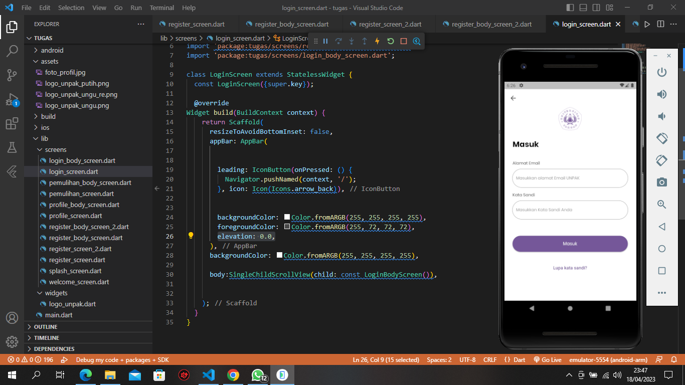 GitHub - HiKaKara/033_mopro_unpak: Aplikasi Membuat Aplikasi Sederhana menggunakan Tema ...