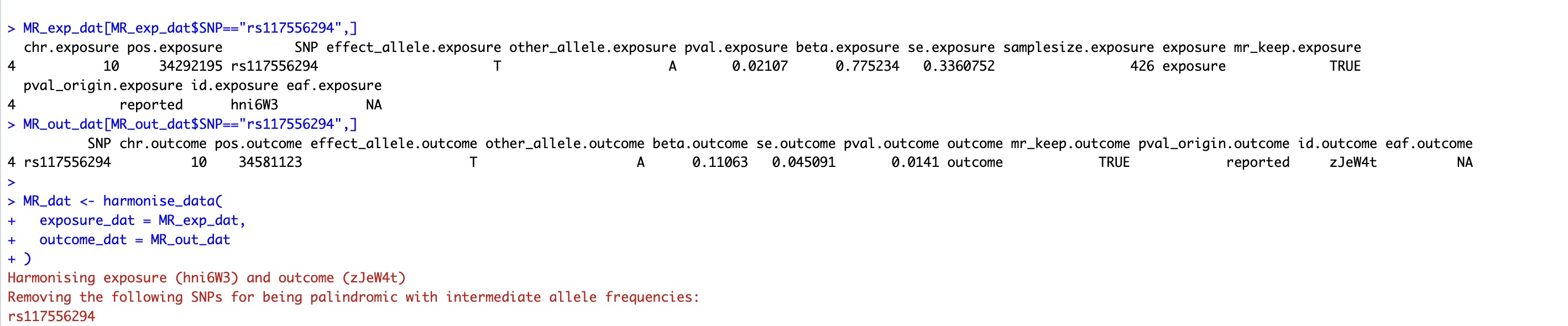 Confusing palindromic SNPs during `harmonise_data` · Issue #369 · MRCIEU/TwoSampleMR · GitHub