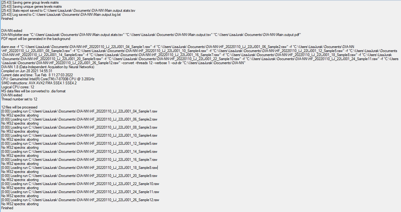 Samples unable to be read · Issue #300 · vdemichev/DiaNN · GitHub