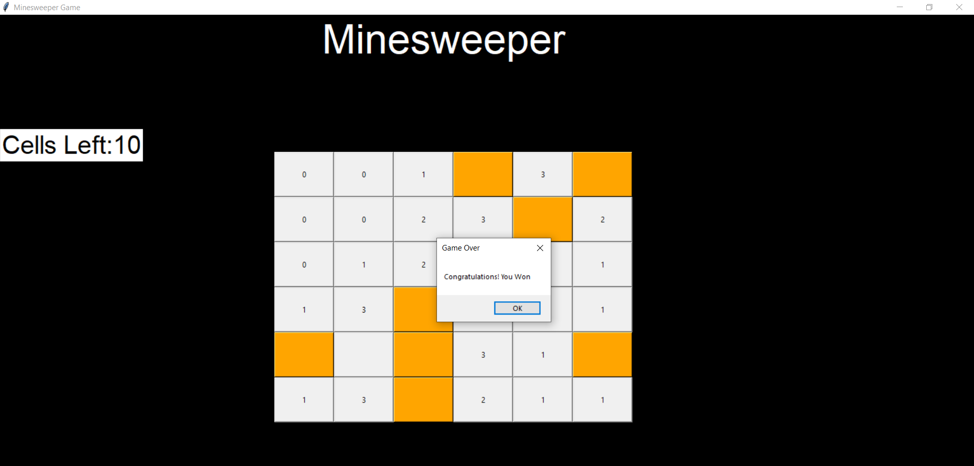 Github Sambitpuitandi26minesweeper