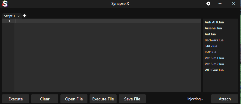 It say injecting... forever I cant attach it · Issue #1 · asunax-aaa/SynapseUI · GitHub