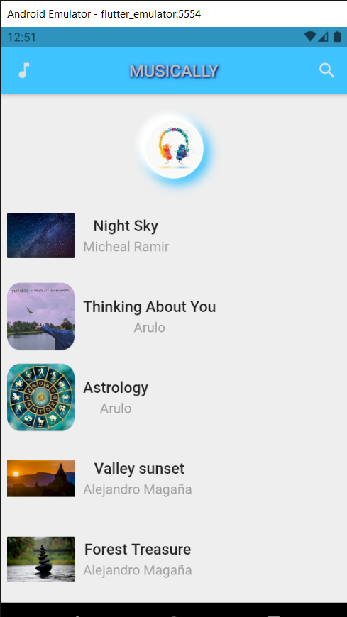 GitHub - ssachis/music-player: a music player built on flutter, consisting of a splash screen, a ...