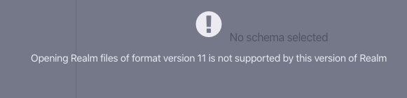 [Crash] Opening Realm files of format version 0 is not supported by ...