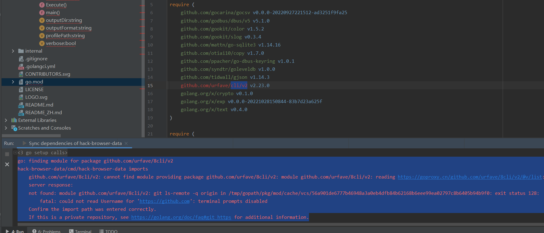 There Is A Problem With The Import Package · Issue 187 · Moond4rk Hackbrowserdata · Github