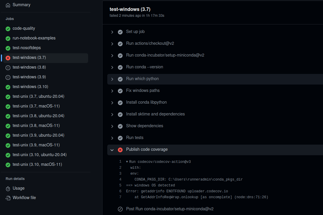 [BUG] CI fails on win with no code changes · Issue #3604 · sktime/sktime · GitHub