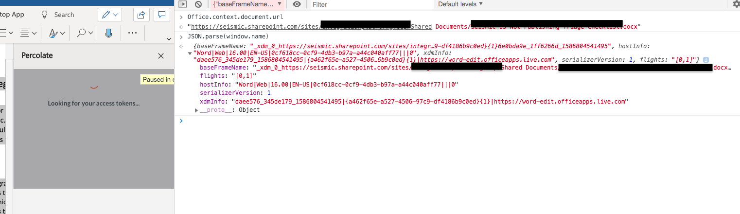 Office Addin - Unable to fetch document GUID or any other unique DriveItem property from Office ...
