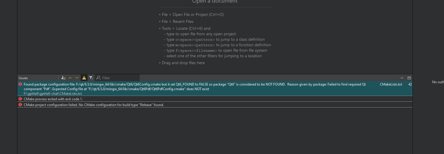 Segmentation Fault, QtPdf missing when building & running from QT · Issue #828 · nomic-ai ...