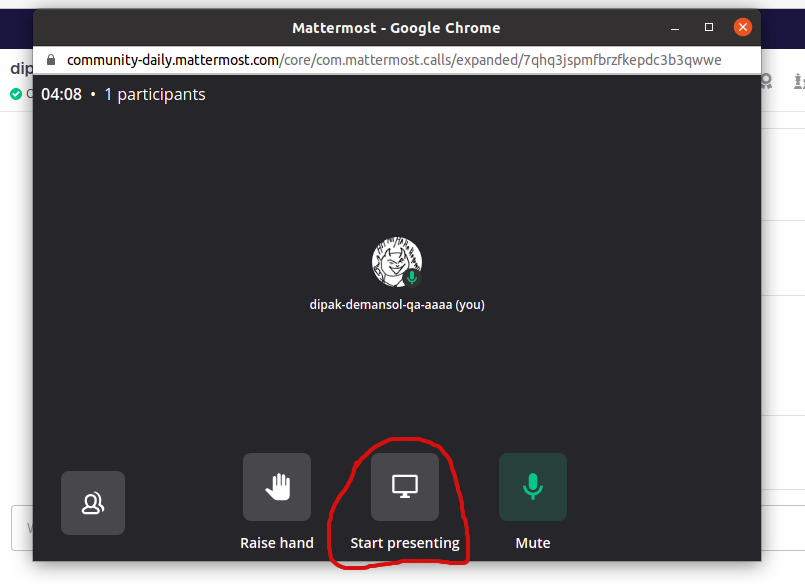 Start call Functionality, Screen Sharing Stop working and not able to Stop and start screen ...