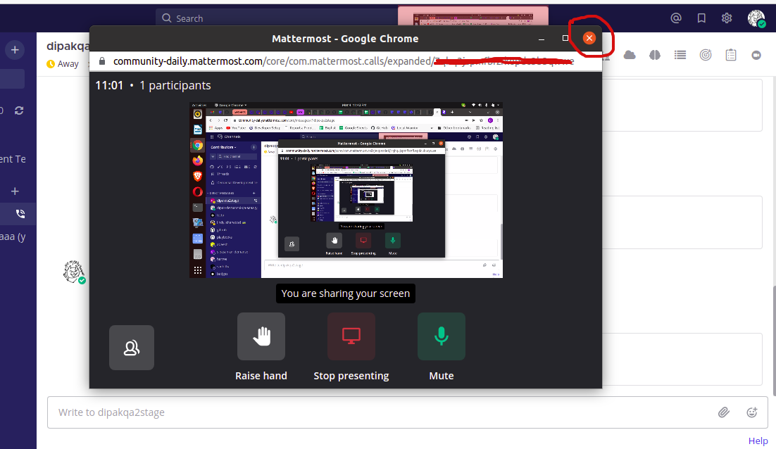 Start call Functionality, Screen Sharing Stop working and not able to ...