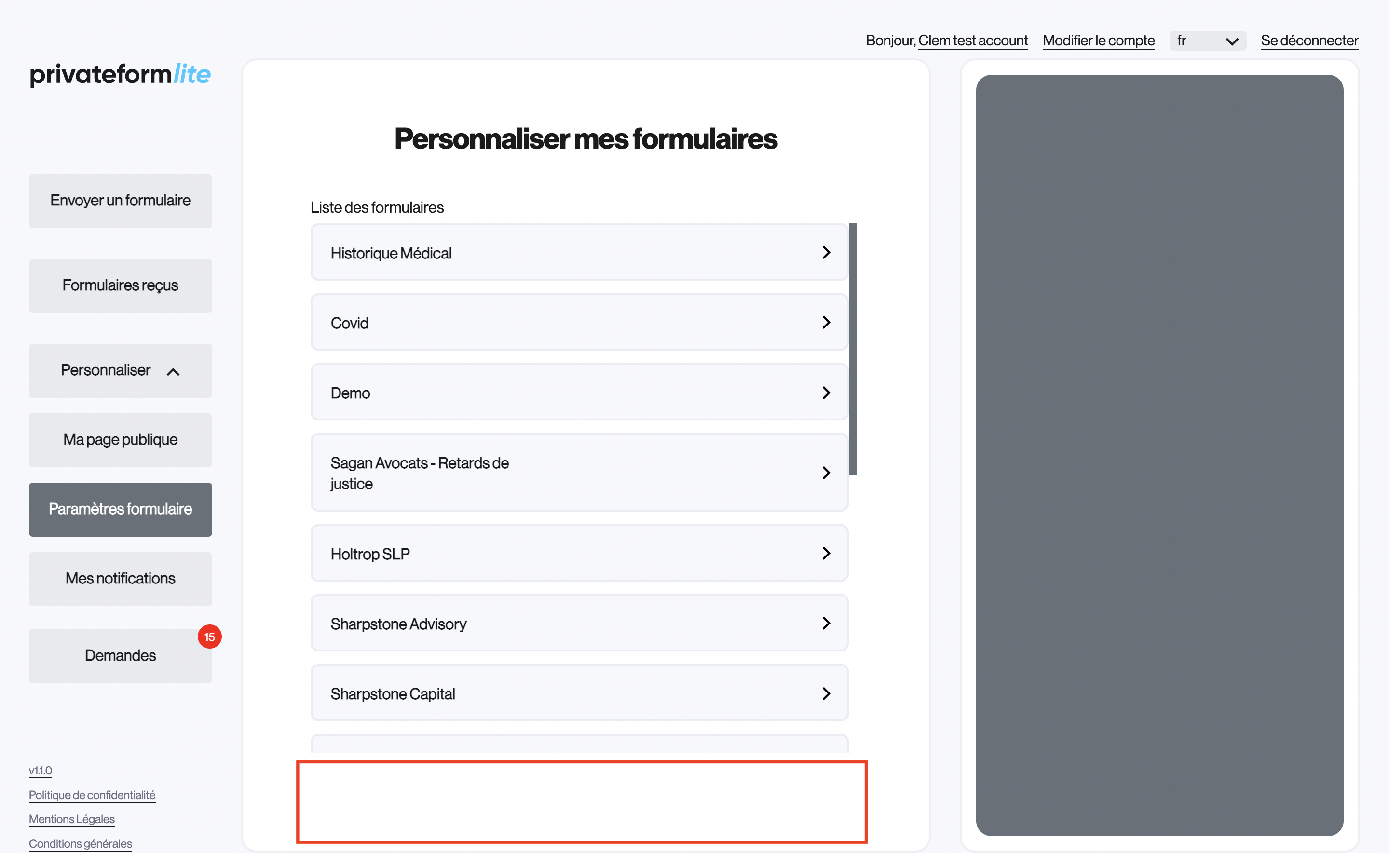  Remove Blank Space At The End Of Forms List On Form Parameters Tab