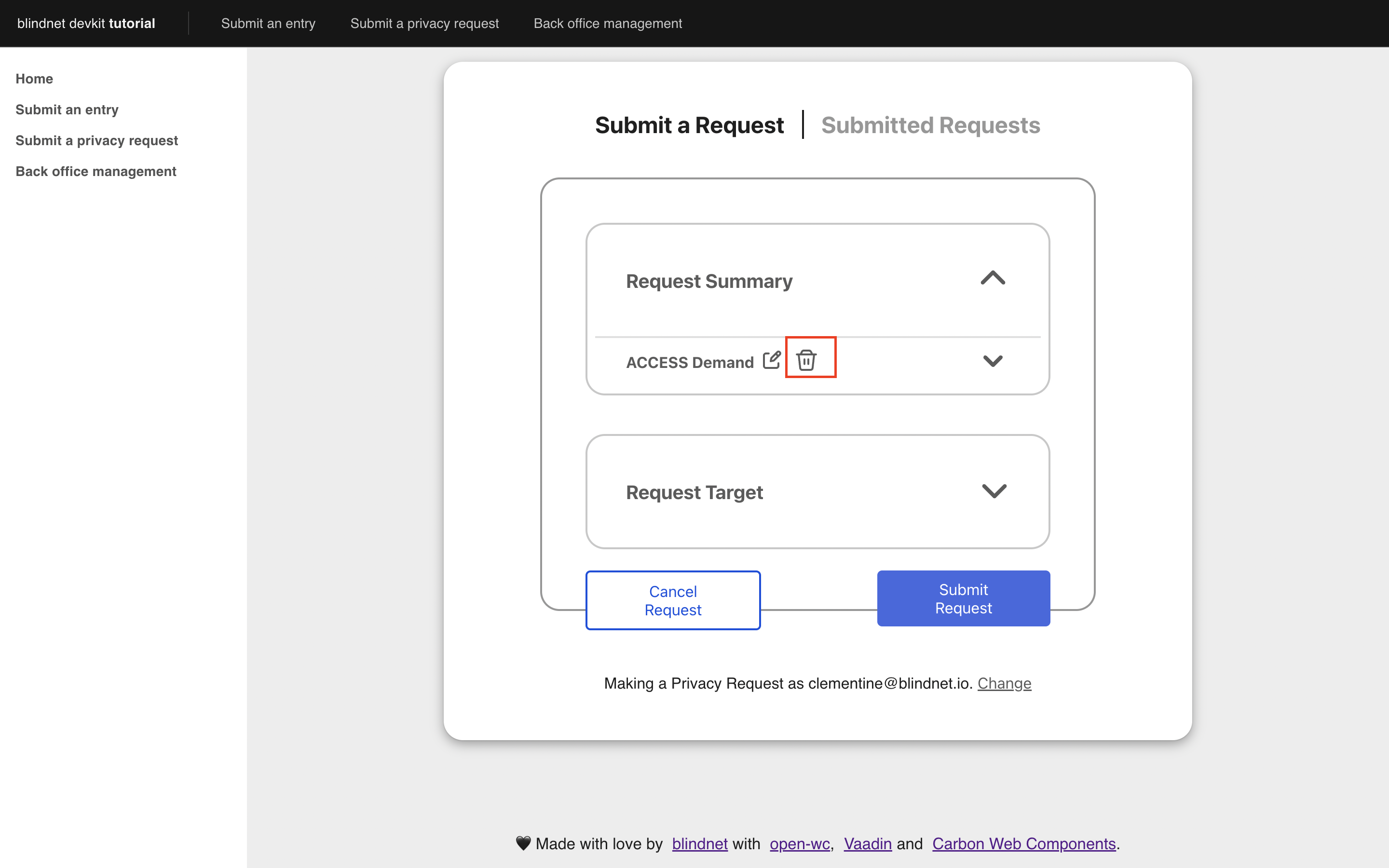 [PRCI - demo] can't delete a demand I no longer want to submit in a request · Issue #229 ...