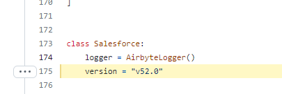 Source Salesforce: Update API version to 53 or above · Issue #10207 · airbytehq/airbyte · GitHub