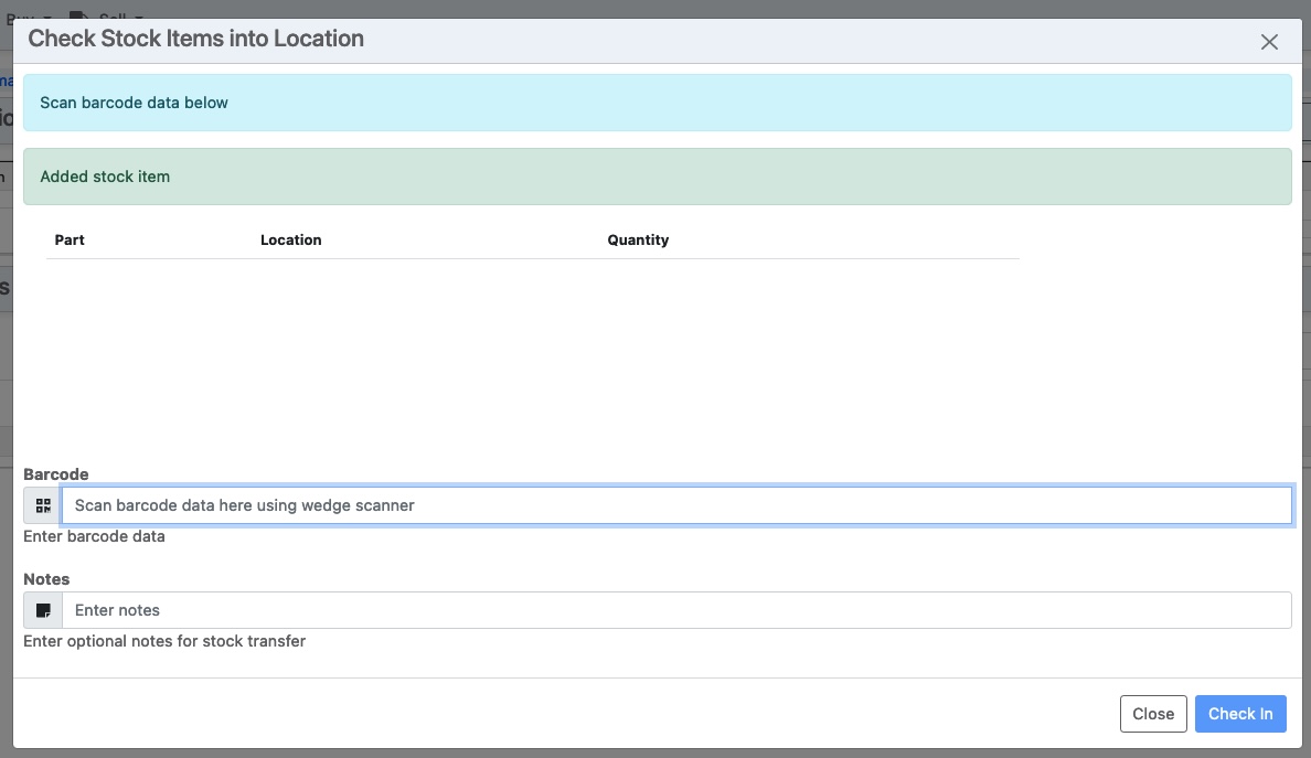 Barcode "check in" window is broken · Issue #3750 · inventree/InvenTree · GitHub