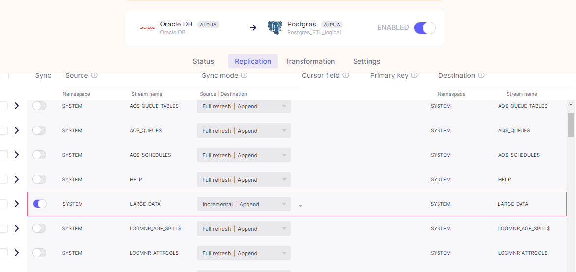 Source Oracle: connection does not show Incremental append option · Issue #15960 · airbytehq ...