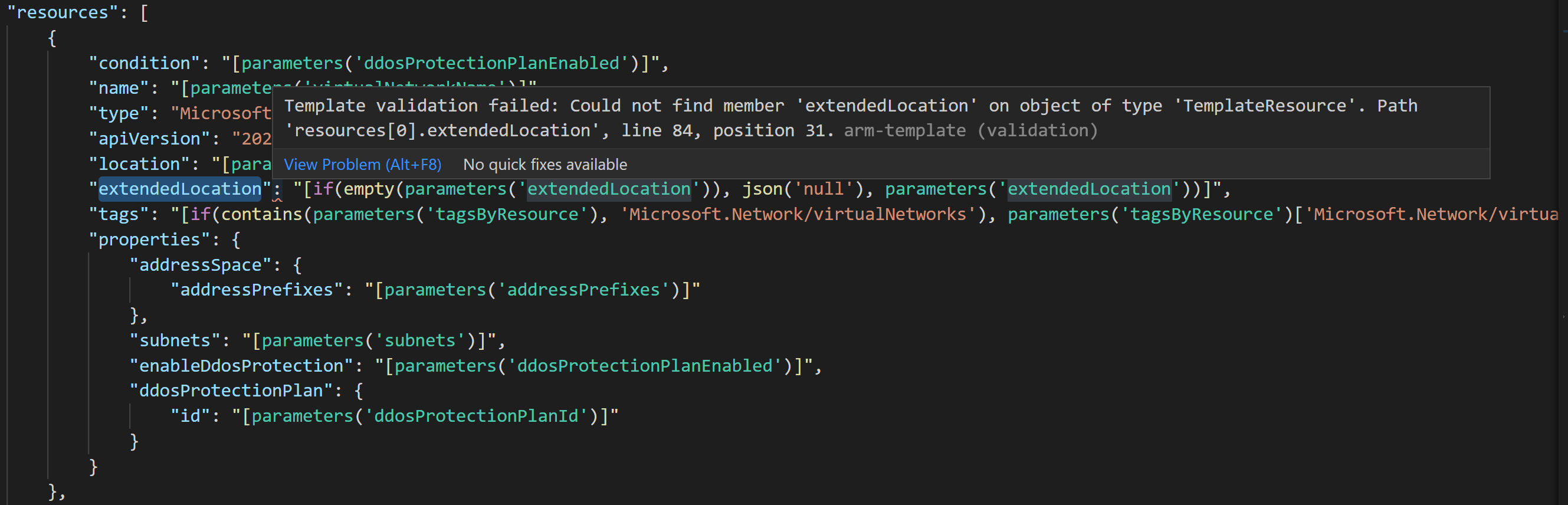 error thrown for extendedLocation in resource's property · Issue #1885 · Azure/azure-resource ...