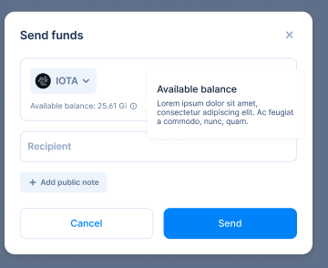 [Task]: Show available balance and tooltip on the send form · Issue #4650 · iotaledger/firefly ...