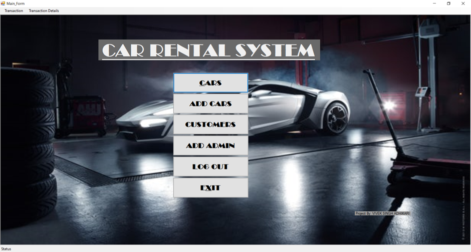 GitHub - vivek20adhikari/Car-Rental-Management-System-Software-VB.NET: This project is developed ...