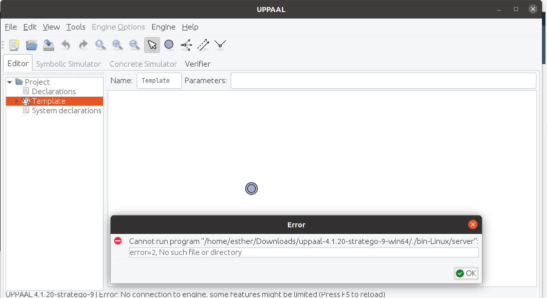 cannot run program / error=2, No such file or directory · Issue #98 · UPPAALModelChecker/UPPAAL ...