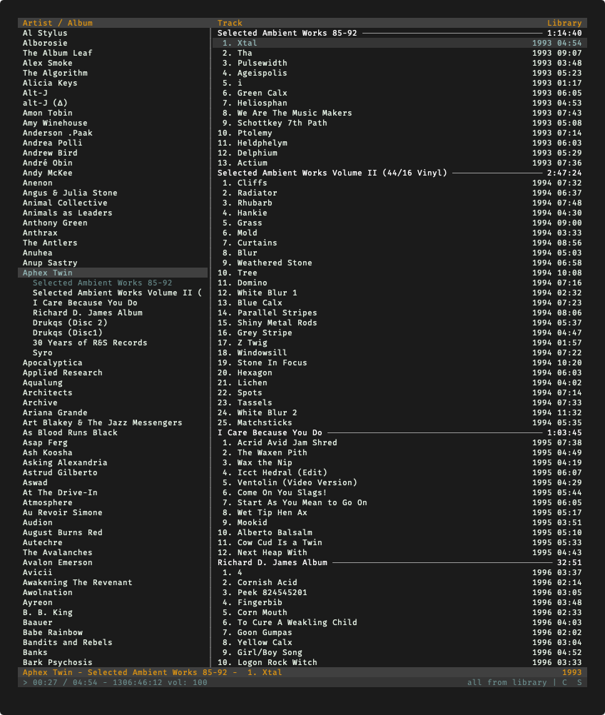 GitHub - arbitrarily/cmus-theme: theme for cmus