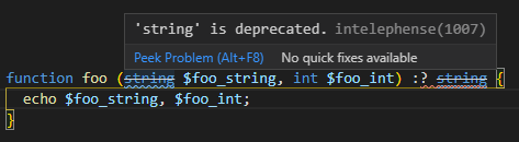 Type declarations 'string' on functions arguments are mark as deprecated · Issue #1234 ...
