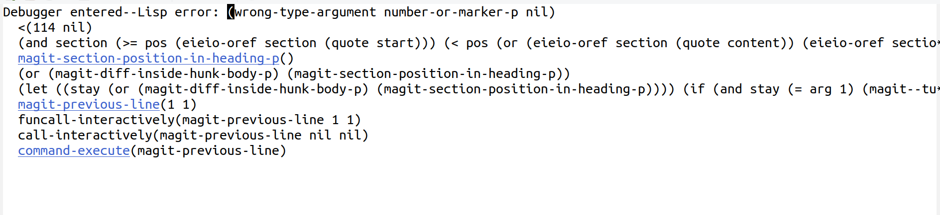 Wrong type argument: number-or-marker-p, nil · Issue #3714 · magit/magit · GitHub