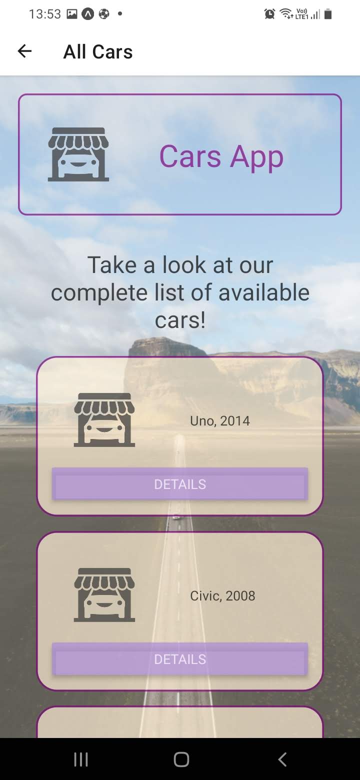GitHub - dudzpedra/react-native-car-app: A React Native app with Expo CLI, Context API, external ...