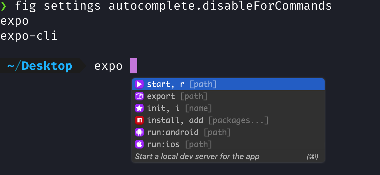 Disable CLIs setting value not persisting in GUI · Issue #627 · withfig/fig · GitHub