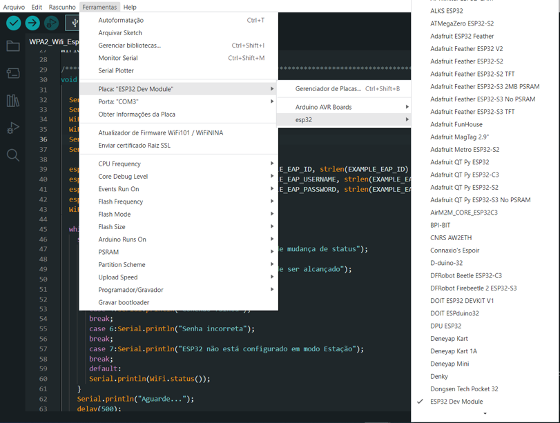 GitHub - tecnopuc-fablab/ESP32_eduroam: Como conectar rede eduroam usando ESP32