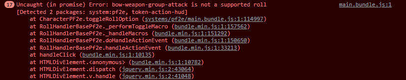 [Pf2E] Unsupported roll on custom Toggle Property RE · Issue #140 · Drental/fvtt-tokenactionhud ...
