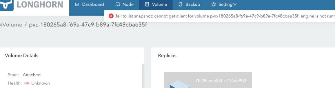 [BUG] Volume with `robustness is unknown` is not reflect under Volume ...