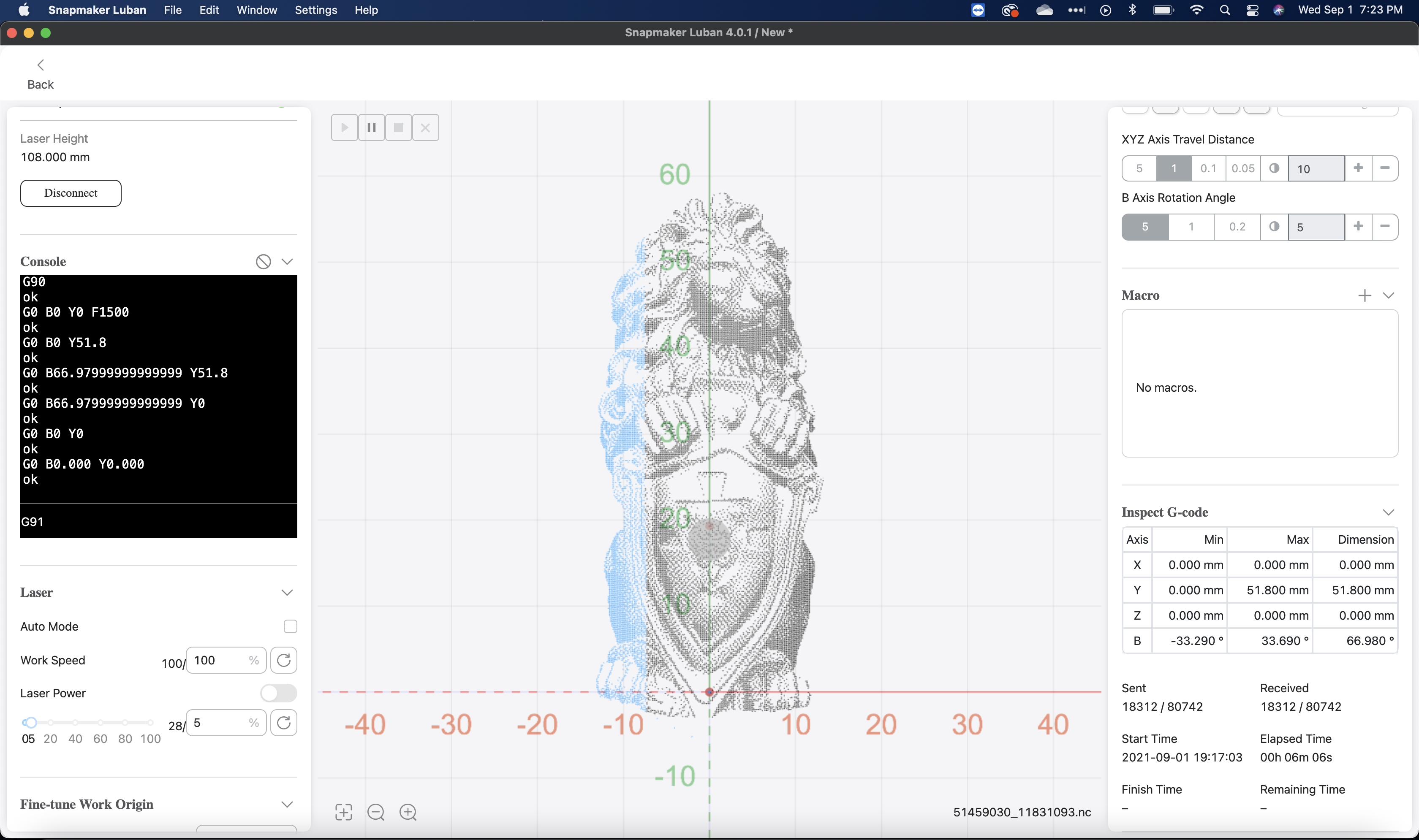 Bug: 4-Axis Laser Engraving Time Remaining and Visual Progress Preview Wrong · Issue #1182 ...