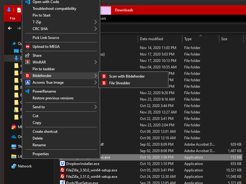 Integration with Bitdefender context menu · Issue #2431 · files-community/Files · GitHub