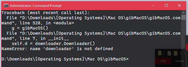 Nameerror Name Downloader Is Not Defined · Issue 69 · Corpnewtgibmacos · Github